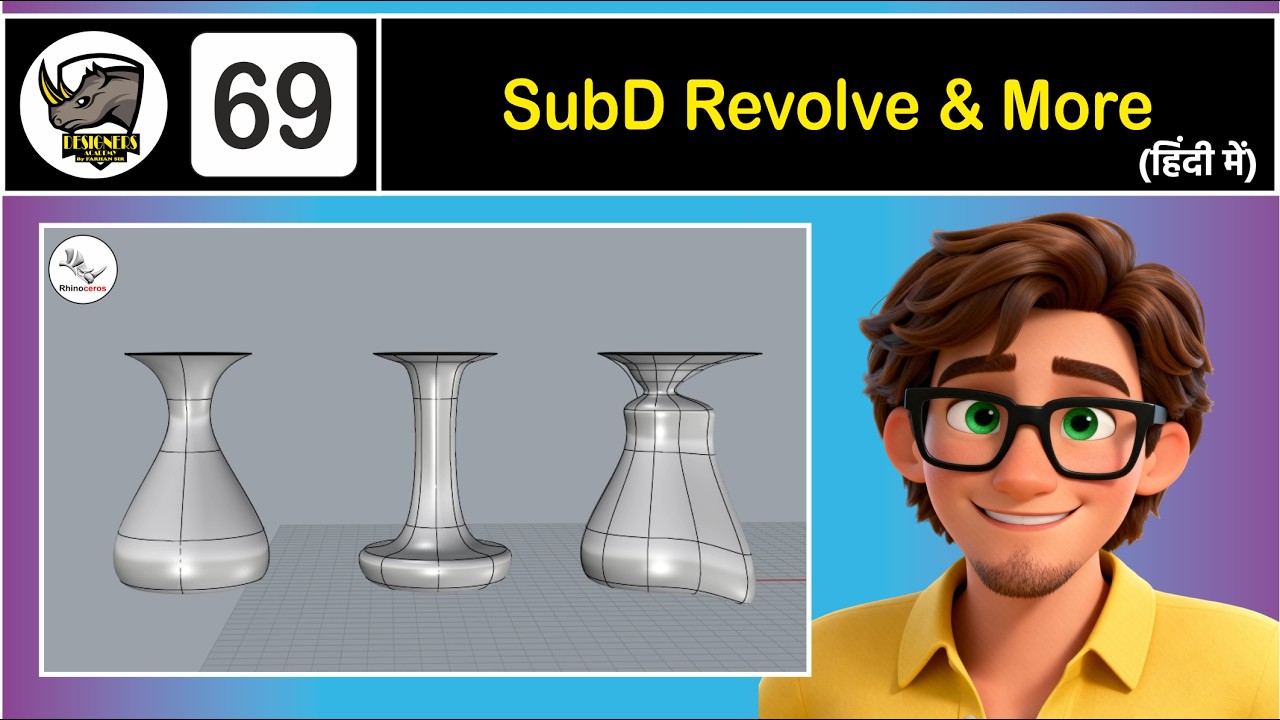 Rhino 8 3D SubD Complete Tutorial | Repair SubD, To NURBS, To Mesh ...