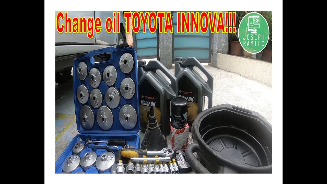 HOW TO CHANGE OIL TOYOTA INNOVA - YouTube