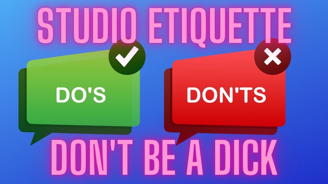 Recording Studio Etiquette - Don't be a dick! - YouTube