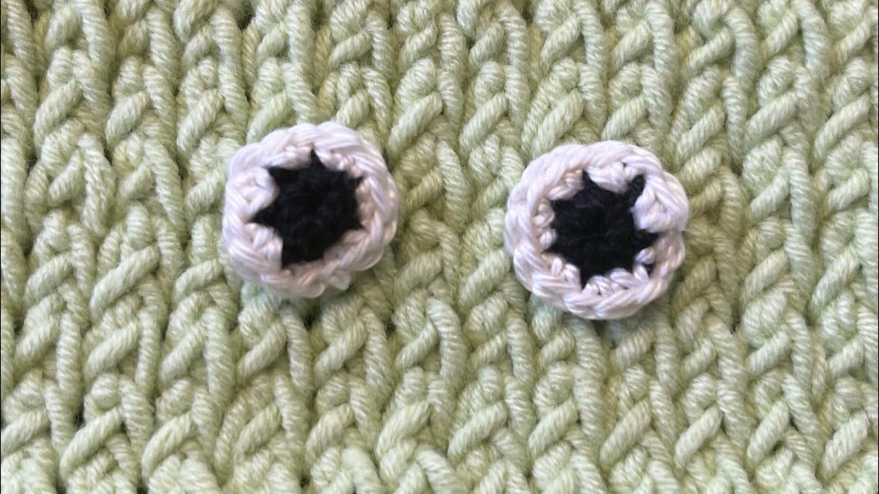 How to crochet eyes for crochet animals - YouTube