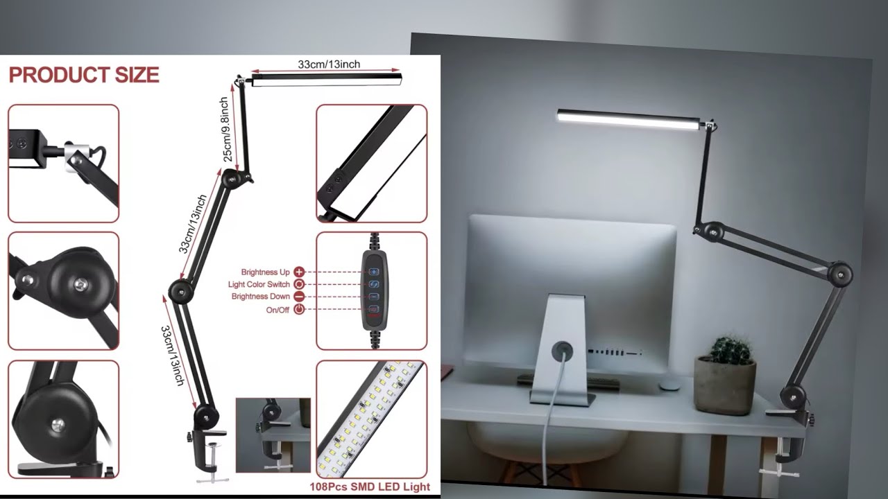 LED Desk Lamp, Adjustable Swing Arm Desk Lamp with Clamp ALIEXPRESS ...