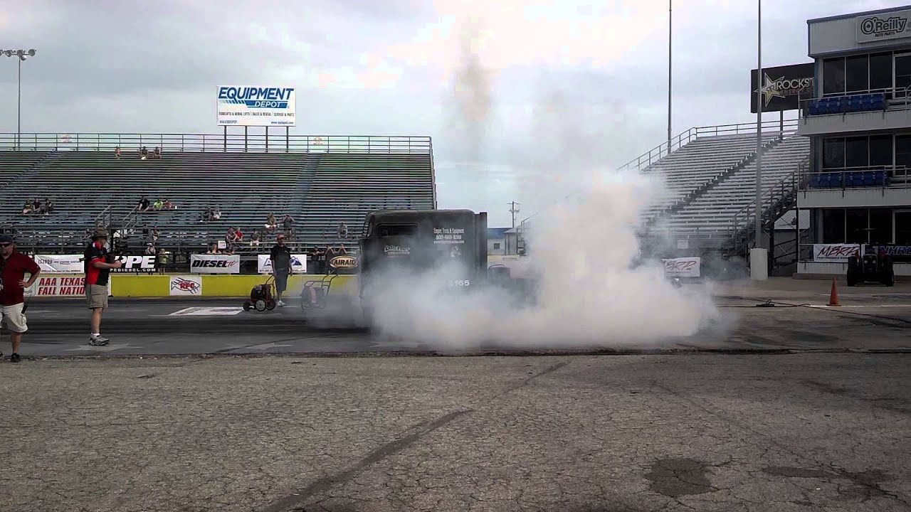 Chopped top cab over burnout. - YouTube