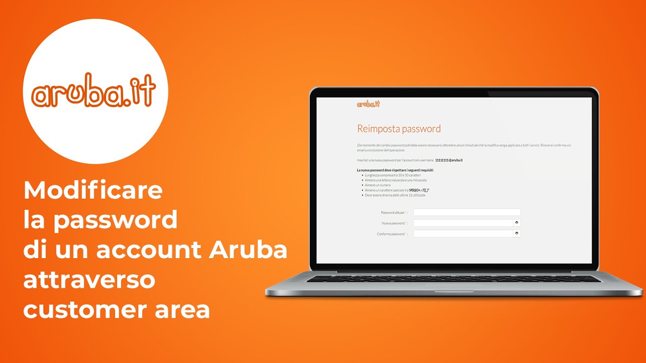 Come cambiare la password dell’account Aruba - YouTube