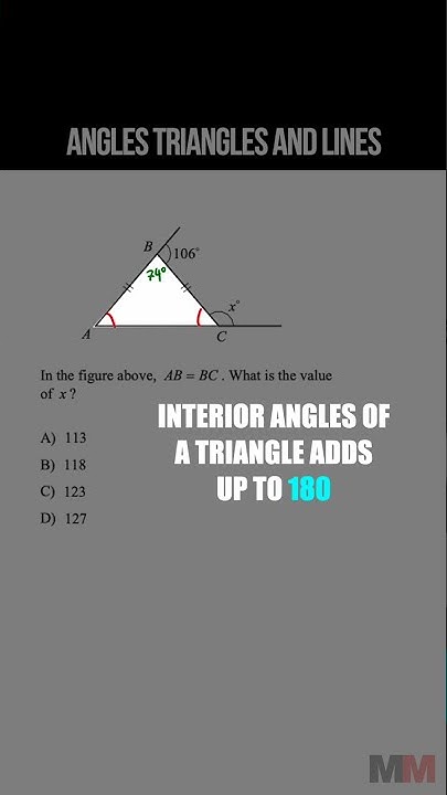 Angles Triangles and Lines SAT and ACT Math - YouTube