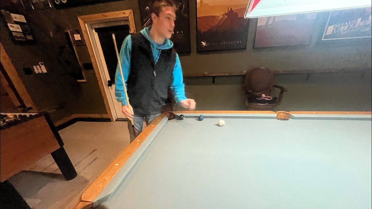 Jack tryin to beat me at pool - YouTube