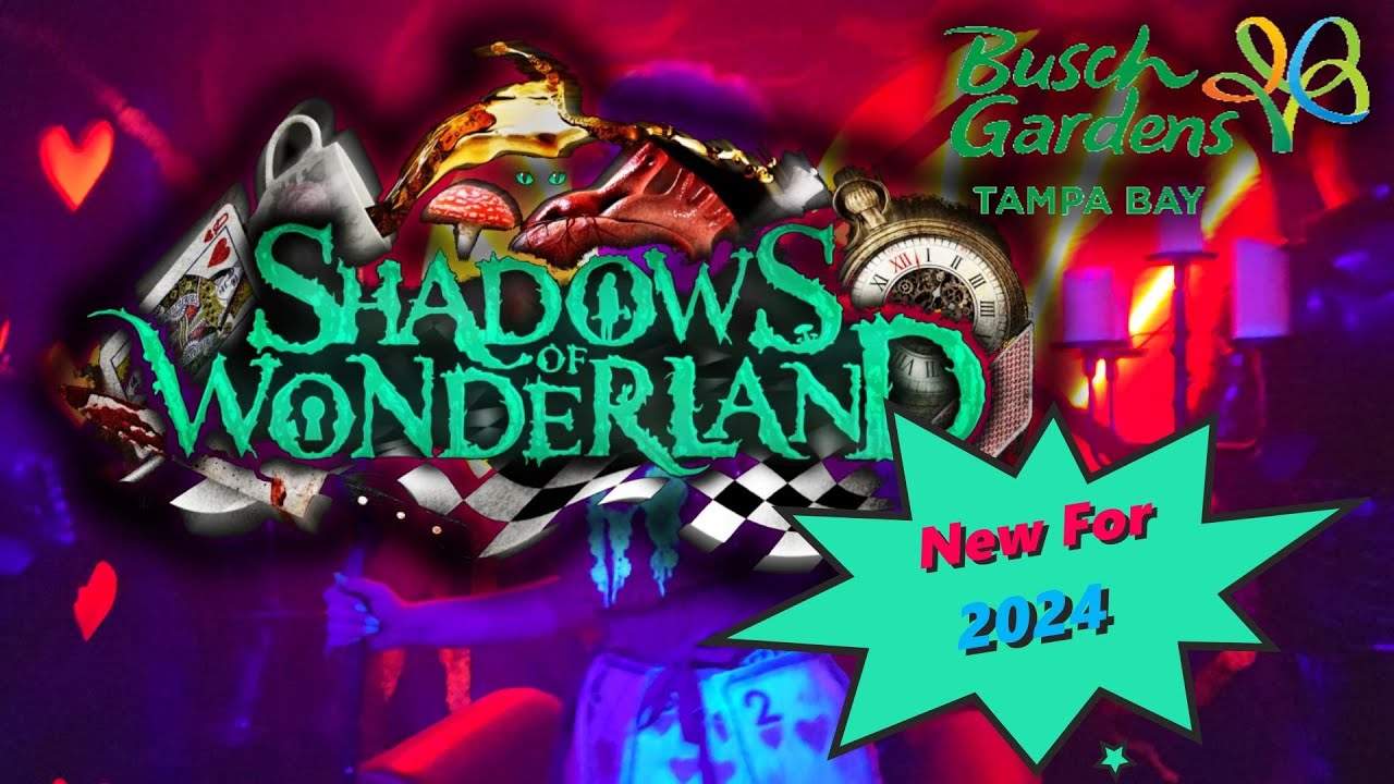 Shadows Of Wonderland POV | New 2024 Busch Gardens Tampa Howl-O-Scream House - YouTube