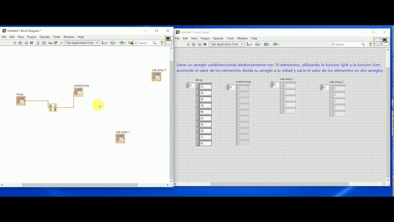 Tutorial Para Arreglo Split Labview Youtube