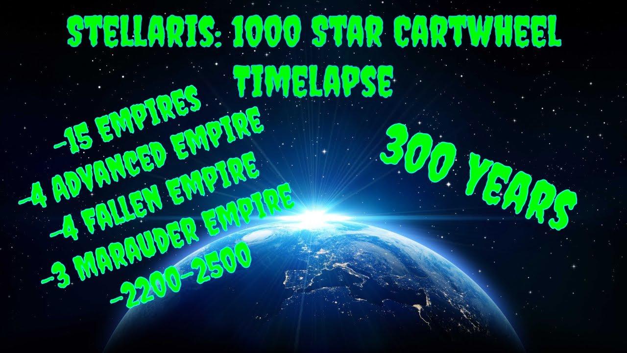 Stellaris: 1000 Star "Cartwheel" Timelapse - YouTube