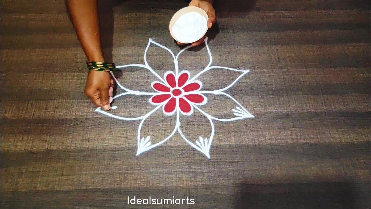 #kolam || கோலம் - 1118 || Easy and Simple Sunday Rangoli || Sunday's ...