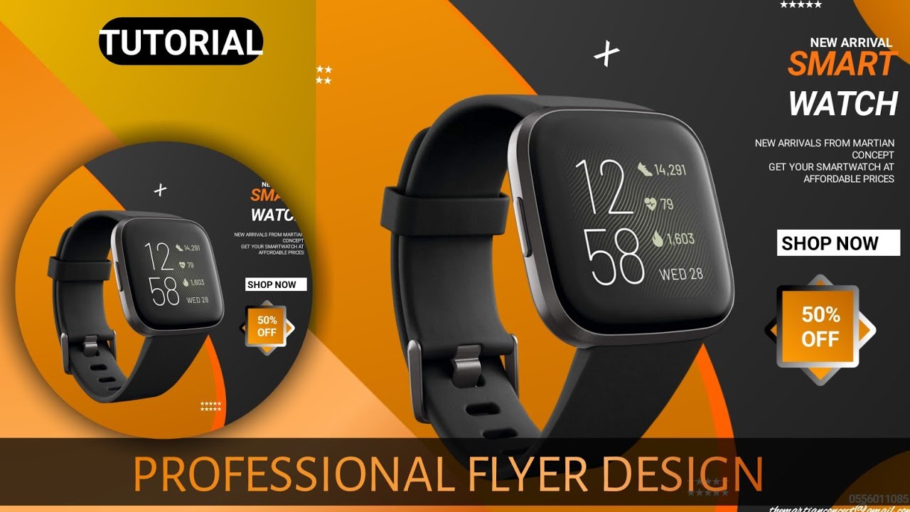 HOW TO CREATE A SMARTWATCH FLYER|PIXELLAB TUTORIAL 2021|GRAPHIC DESIGN ...