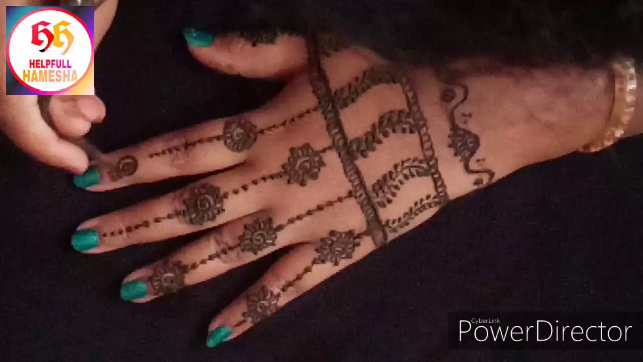 beautifull back hand mehndi design / helpful hamesha / - YouTube