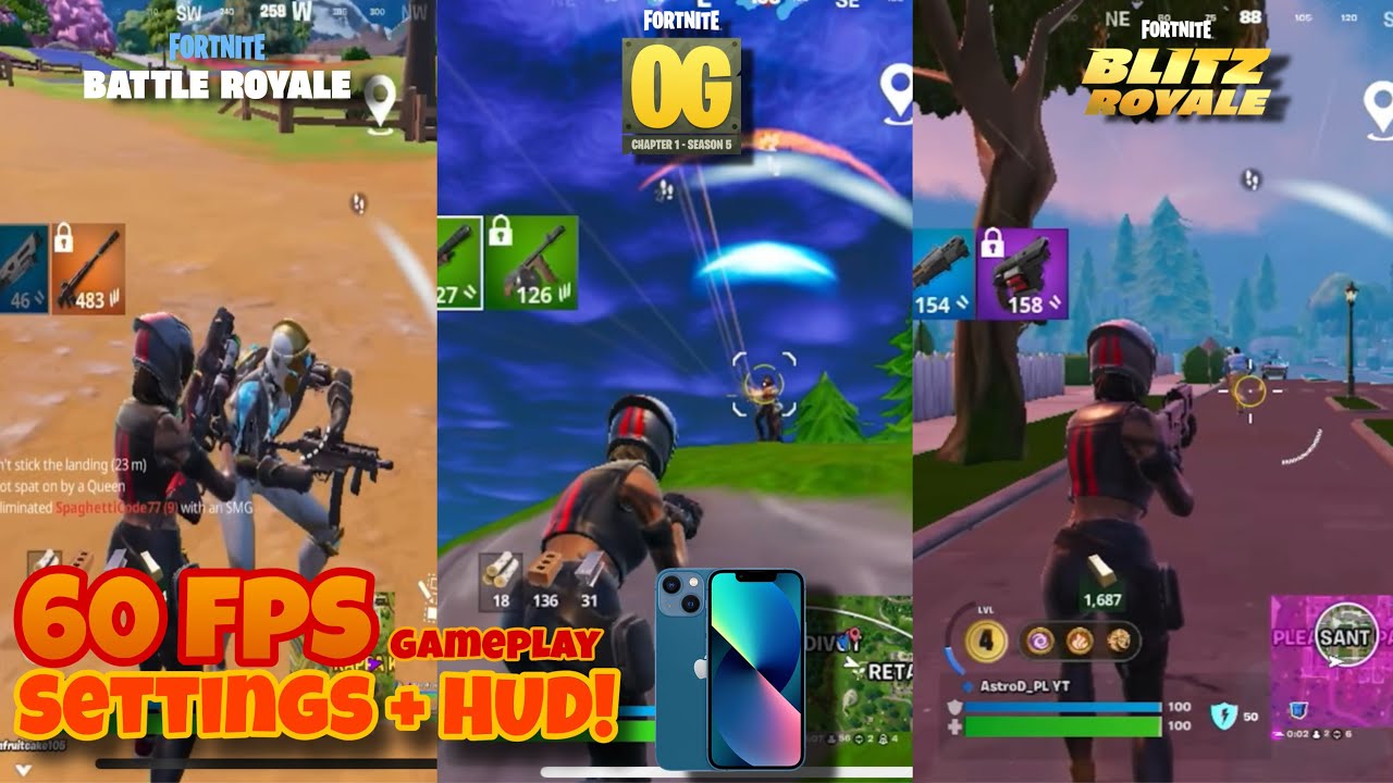 Fortnite Mobile 60FPS Gameplay + Settings & HUD Showcase (iPhone 13 ...