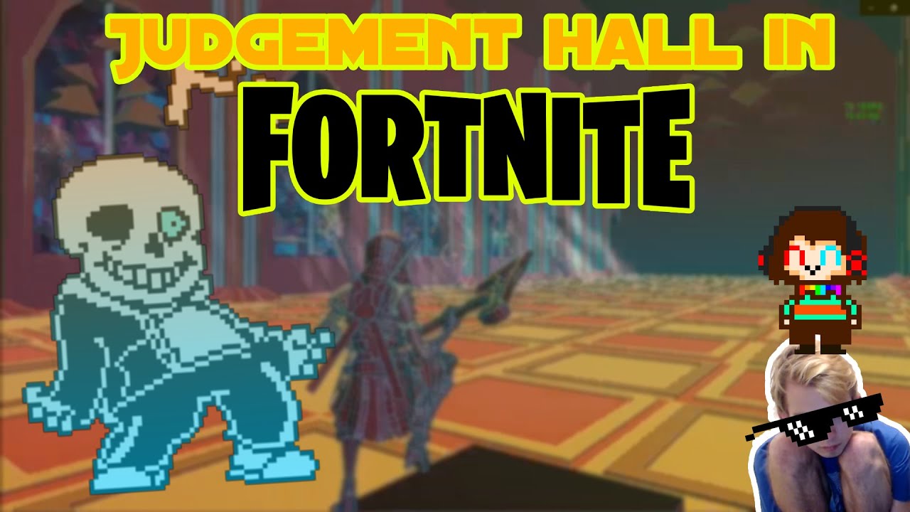 Undertale judgement hall In fortnite (TIMELAPSE) - YouTube