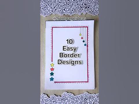 10 Easy front page design for school projects and idea note journals ...