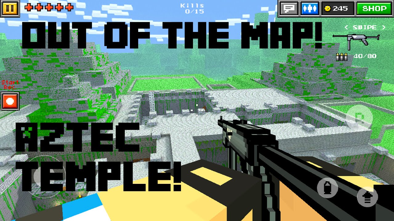 Pixel Gun 3D - Out Of The Map: Aztec Temple! - YouTube