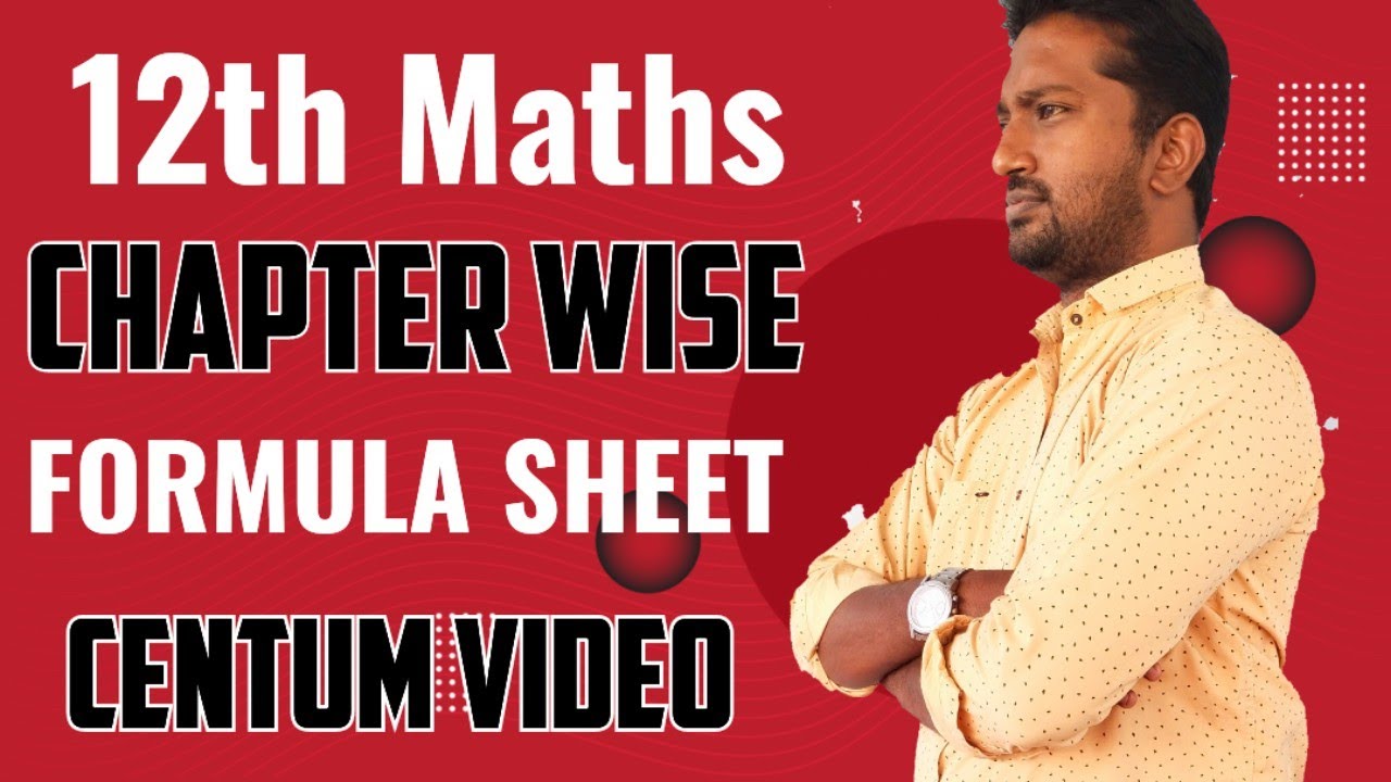 12th Maths Formula sheet 2025|12th Maths important formulas|Vincent ...