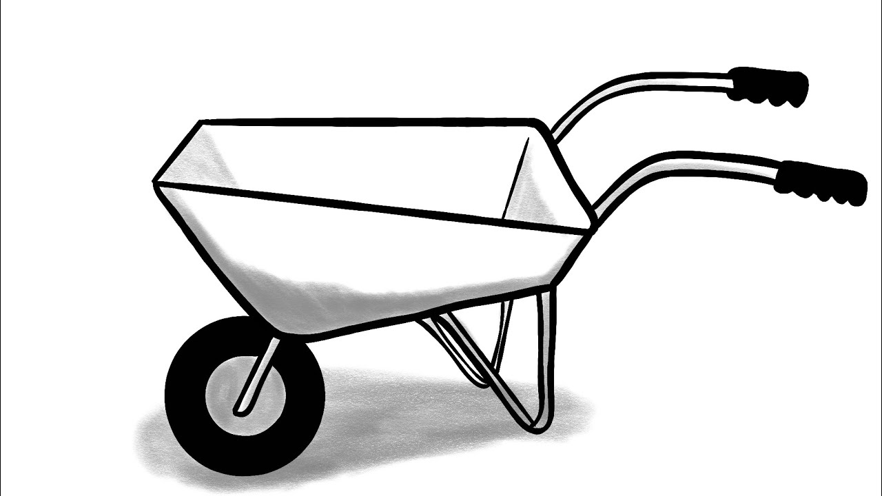 How to Draw WHEELBARROW | Simple Drawing - YouTube