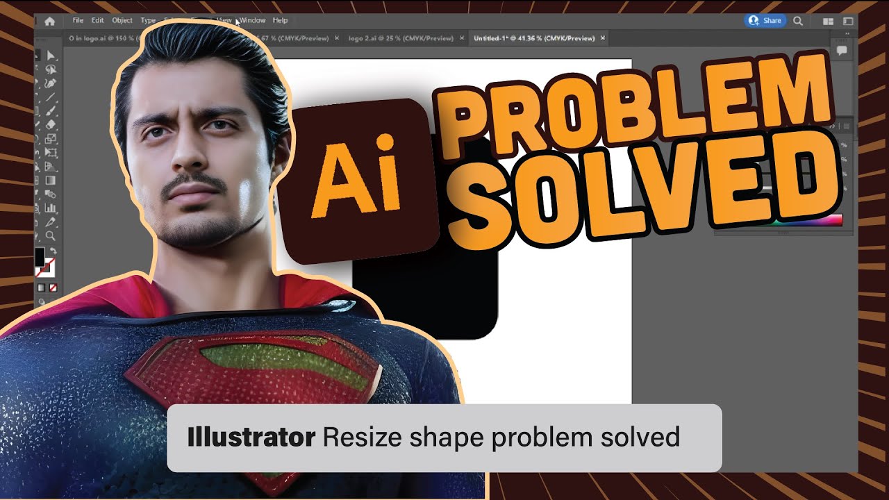 Illustrator | Resize Shape Corner Curve Problem Solved 🤩🤩 - YouTube