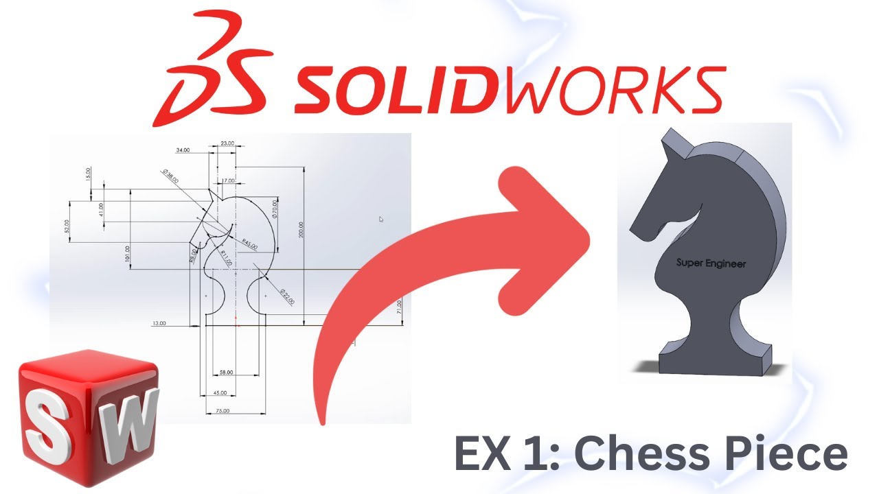 Chess Piece Modeling EX1 | Step-by-Step in SOLIDWORKS | Super Engineer ...