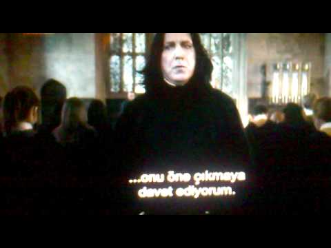Snape's speech at Great Hall in Hogwarts and the duel with Professor ...