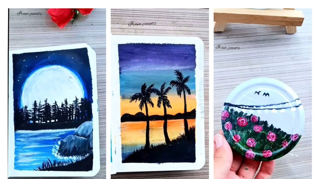 Easy painting for beginners 🖌️🎨😱 ️#art #paintingdraw#painting #drawing ...