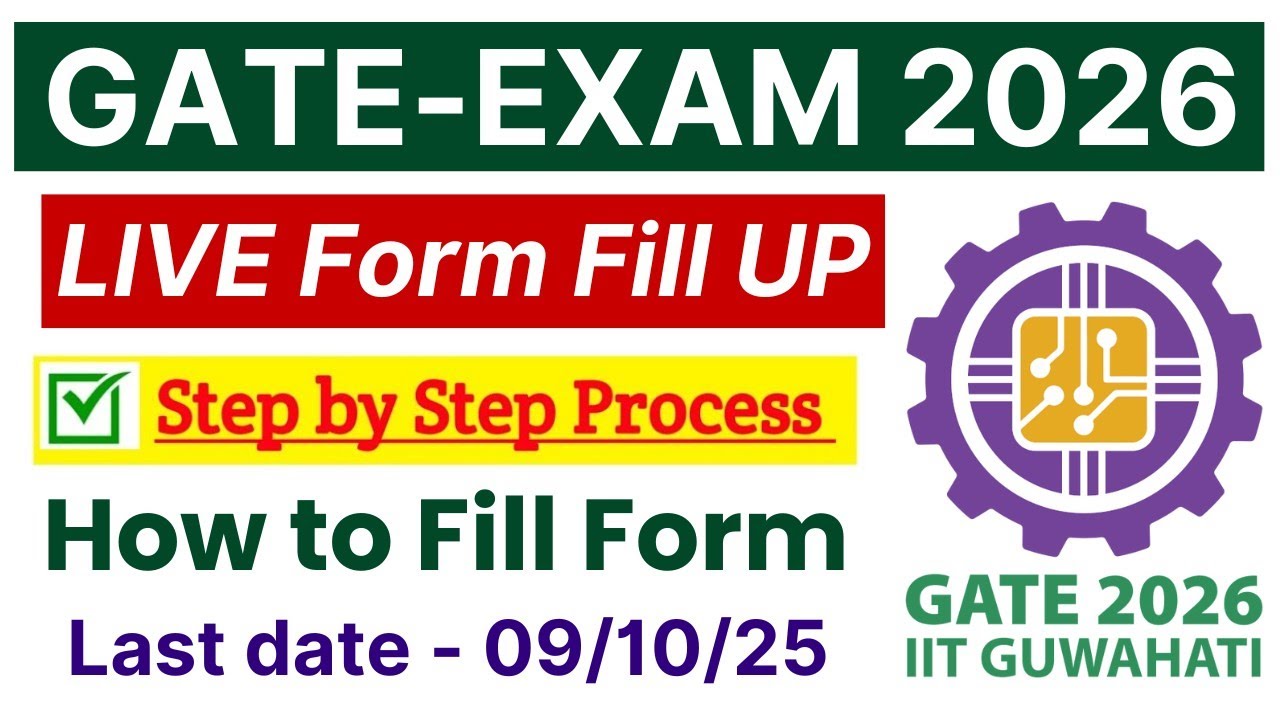 🔴GATE 2026 Live Form Fill UP Process | GATE Exam For Pharmacy Students ...