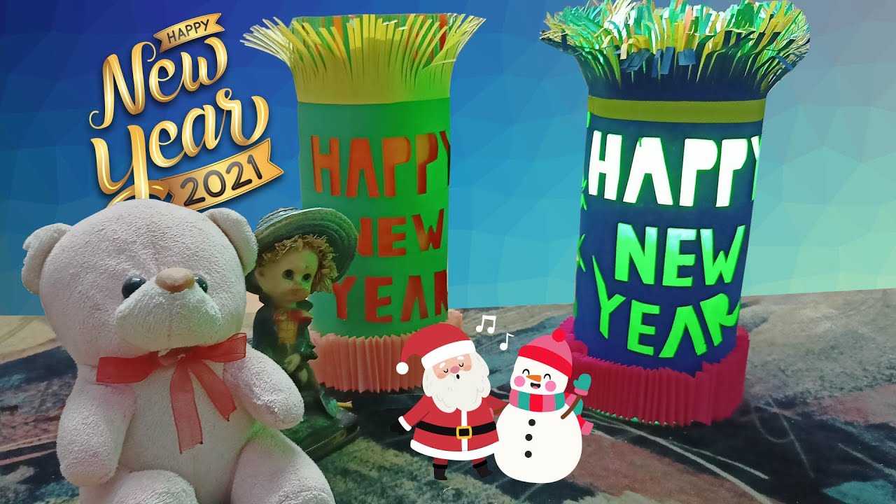 New year decoration ideas || paper light lamp || #papercraft - YouTube