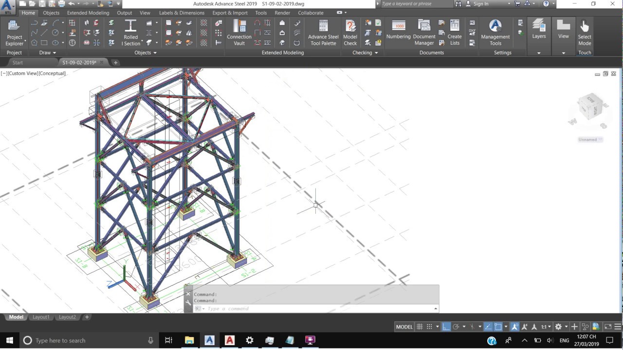 ADVANCE STEEL 2019 TUTORIAL/72/CREATE DRAWING TEMPLATE - YouTube