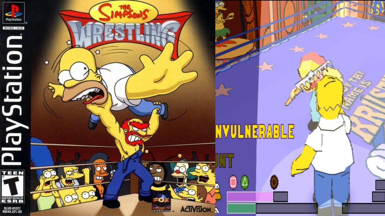 The Simpsons Wrestling: Gameplay HD: (PS1) (DuckStation) (PC) - YouTube