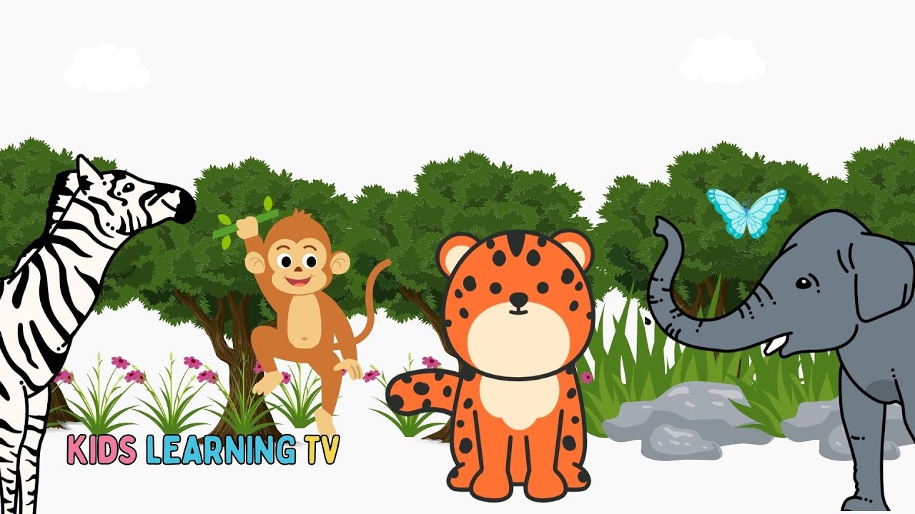 Ten Little Animals song | Nursery Rhymes & Kids songs- counting 1-10 ...