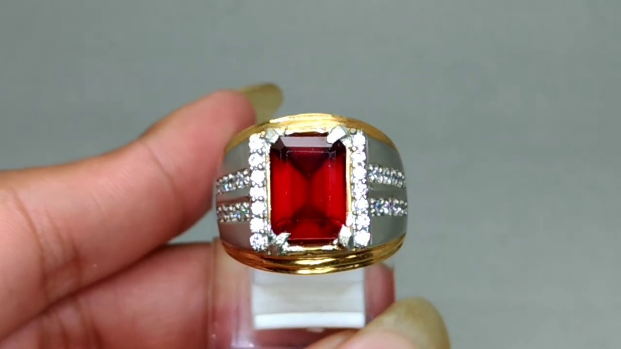 Batu Cincin Hessonite Garnet Kotak Asli (Kode 1714) - YouTube