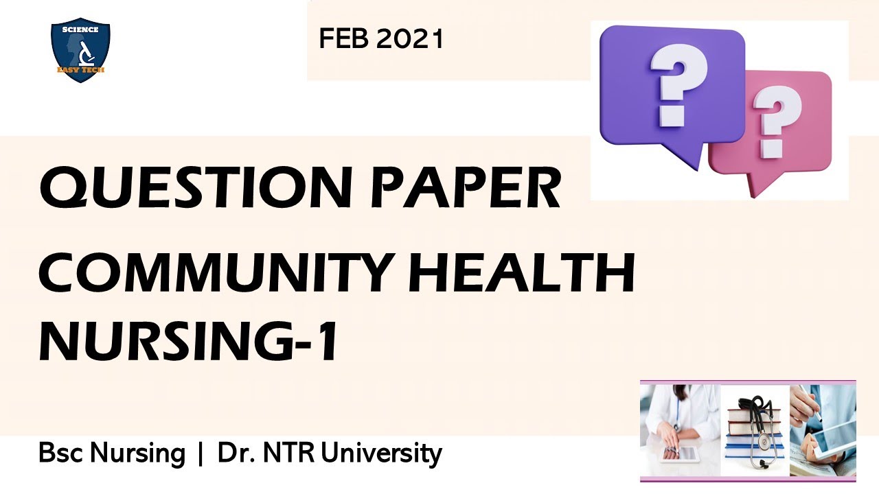 Community Health Nursing-1 Question paper for Bsc Nursing second year ...