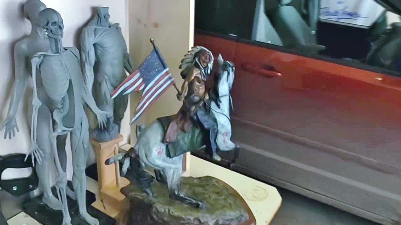 Returning the Bronze BATTLE TROPHY to the foundry in Bozeman Montana ...