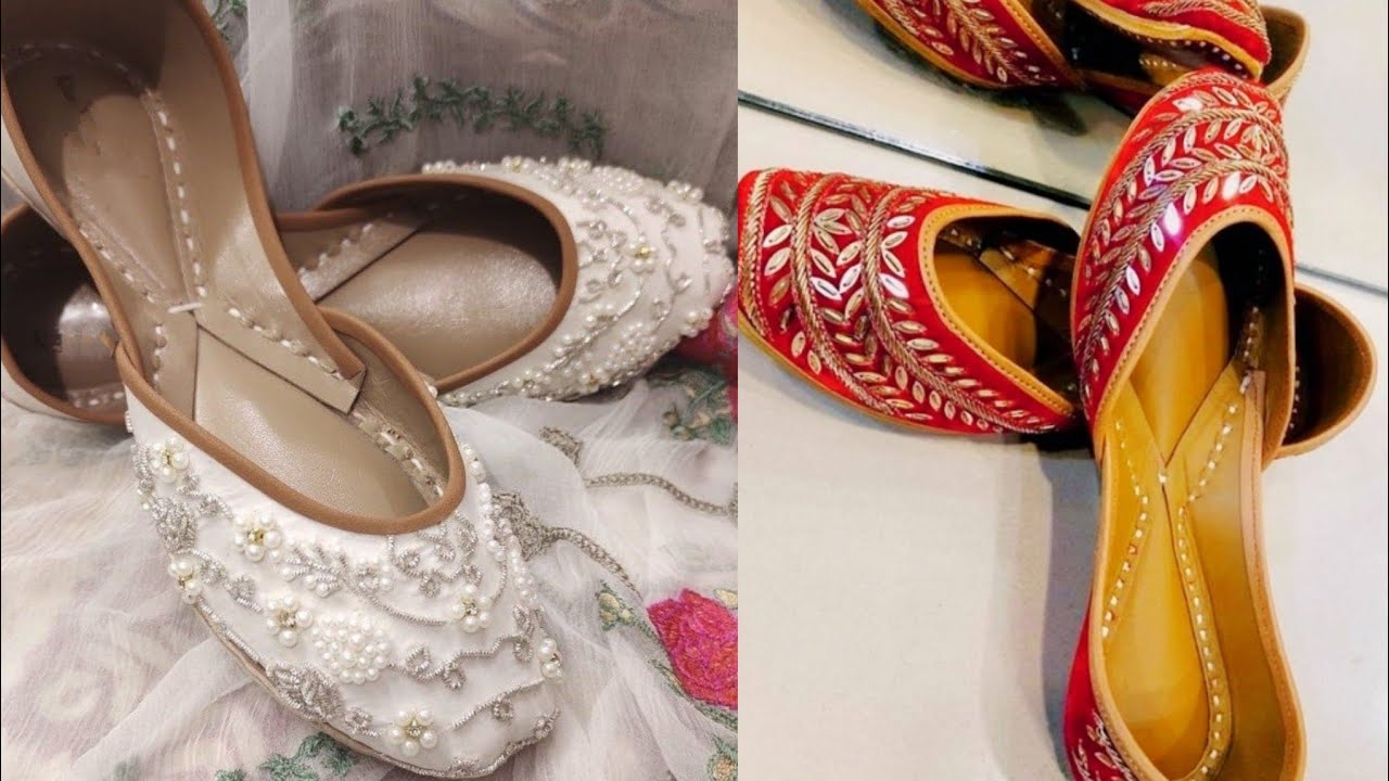 Weeding Wear Punjabi Jutti Designs || New Embroidery Jutti Designs ...