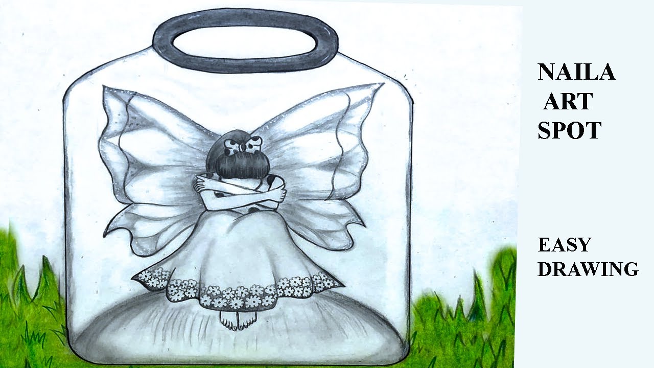 HOW TO DRAW A SAD FAIRY || FAIRY IN BOTTLE || STEP BY STEP || #drawing ...