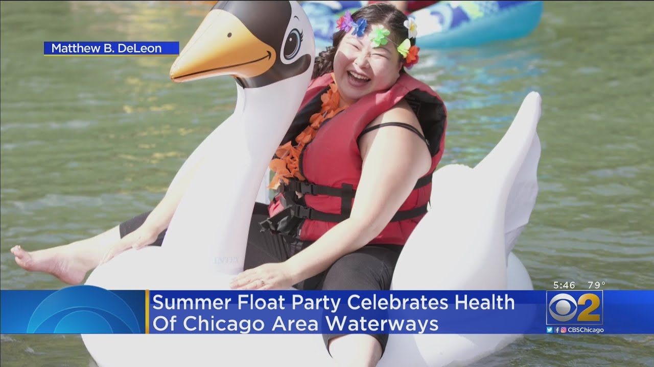 Summer Float Party Celebrates Health Of Chicago Area Waterways - YouTube