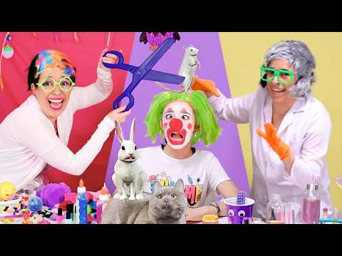 O CORTE DE CABELO MALUCO DA LELÊ ★ Mamãe Fabi é uma Cabeleireira bem ...
