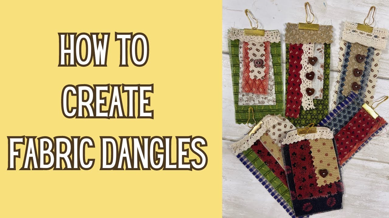 How To Create Fabric Dangles #junkjournal #craft #howto - YouTube
