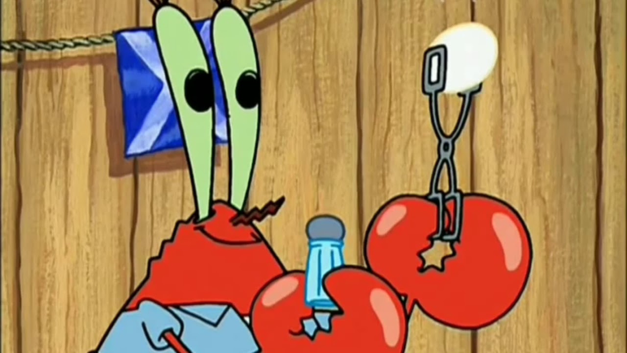 Krabs' salt in the eyes + fast & slow - YouTube