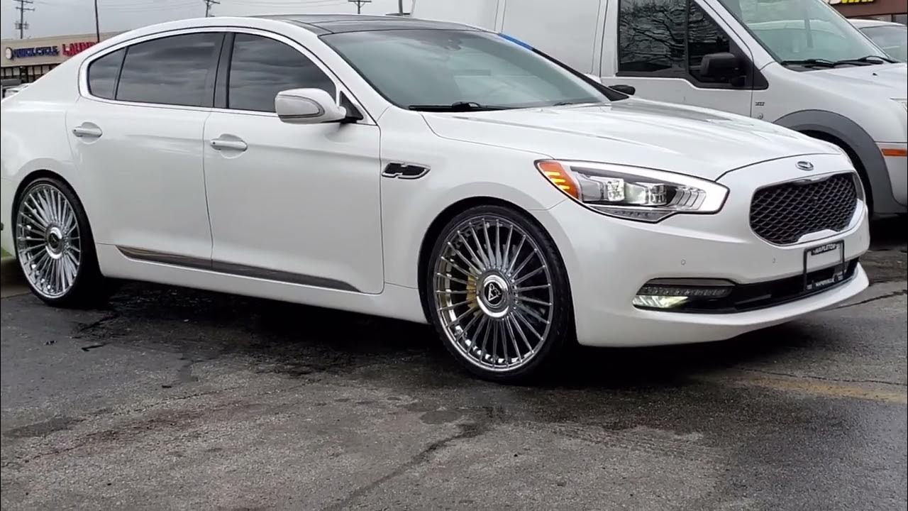 Custom Kia K900 on Staggard Azad Chrome Wheels IDEAL AUTO 708-832-1900 - YouTube