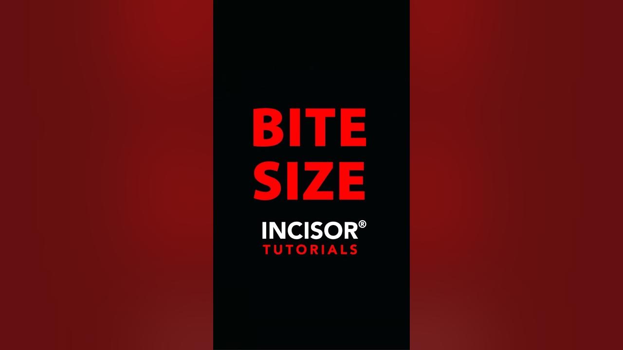 INCISOR® Bite Size Tutorial: Trimming - YouTube