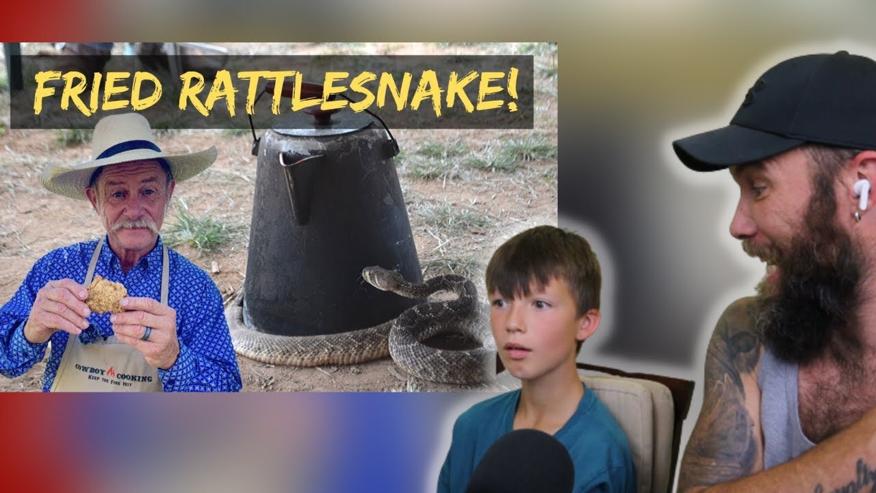 South African & Son React to Cowboy Fried Rattlesnake - YouTube
