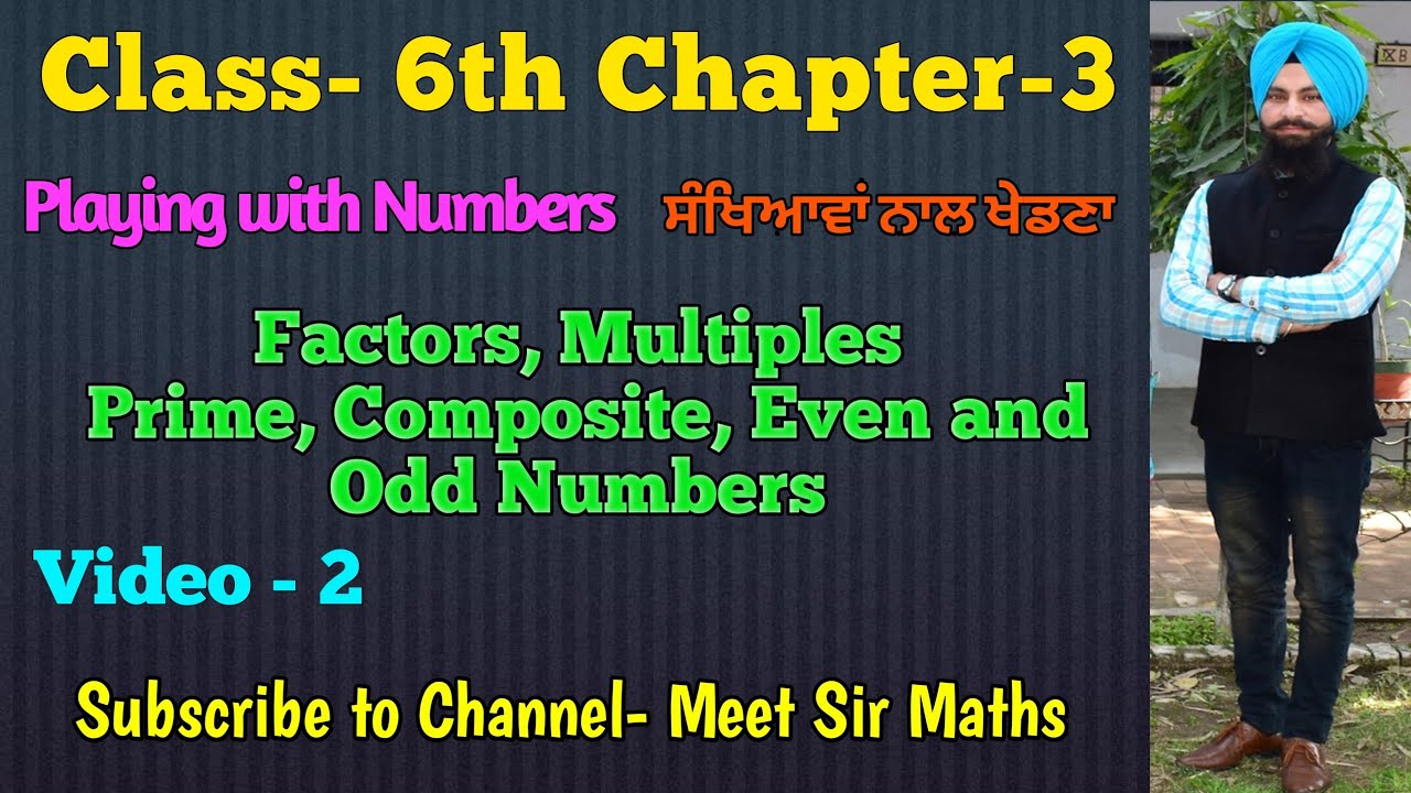 |6th Class|Chapter-3|Playing with Numbers|Multiples|Factors|Prime ...