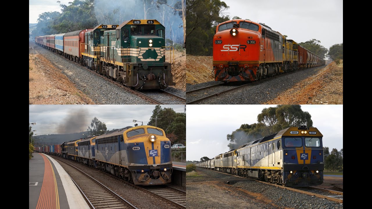 Trackside: 30 Minutes of Hard Working Aussie EMD's - YouTube