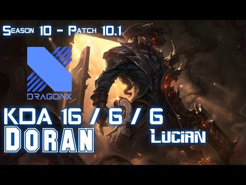 DRX Doran LUCIAN vs KENNEN Top - Patch 10.1 KR Ranked - YouTube