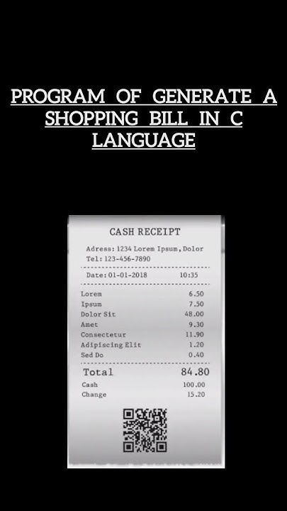 Program of generate a shopping bill in C language #programming #coding #clanguage #shopping # ...
