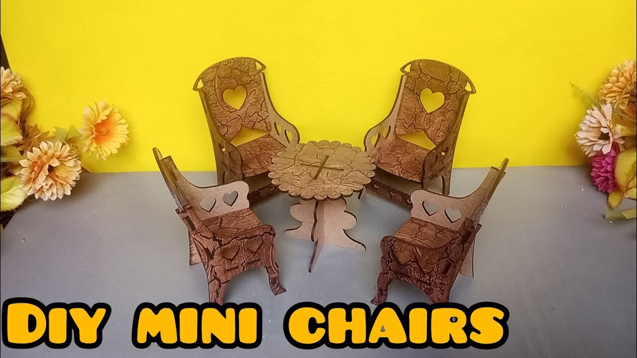 miniature wooden chair | diy chair and table model |diy armchair for ...