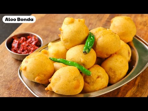 Stuffed Mini Aloo Bonda Recipe | Aloo Bonda/Vada with a Surprise Inside ...
