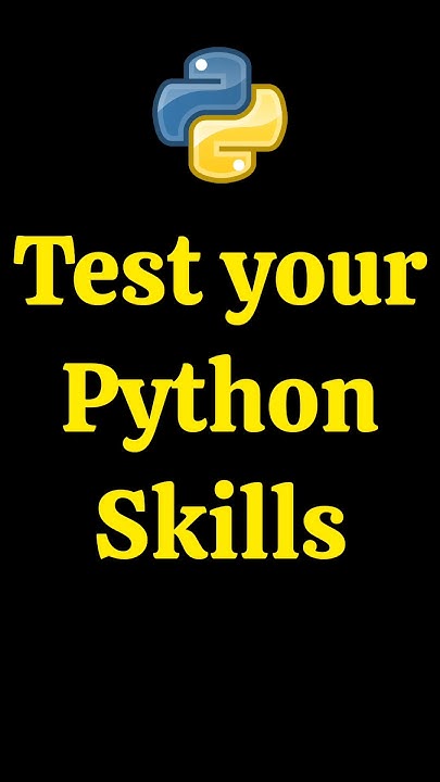 Test PythonSkills #pythonprogramming #codenewbie #pythonquiz - YouTube Test PythonSkills #pythonprogramming #codenewbie #pythonquiz - YouTube