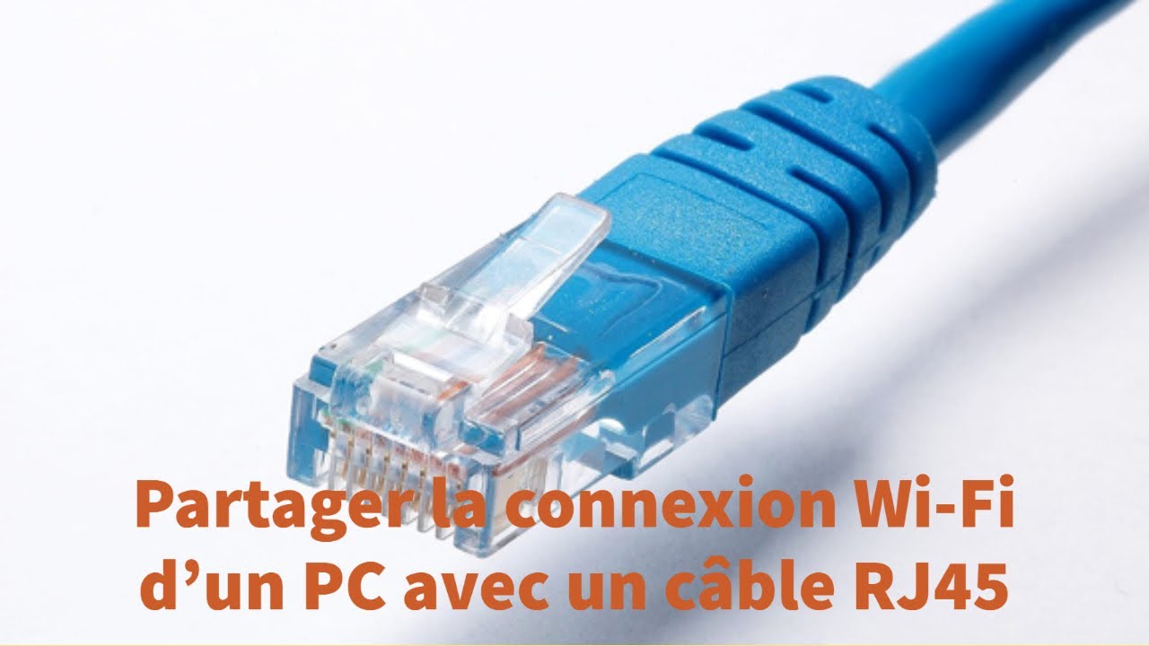 Comment partager la connexion Wi-Fi d'un PC avec un câble RJ45 - YouTube